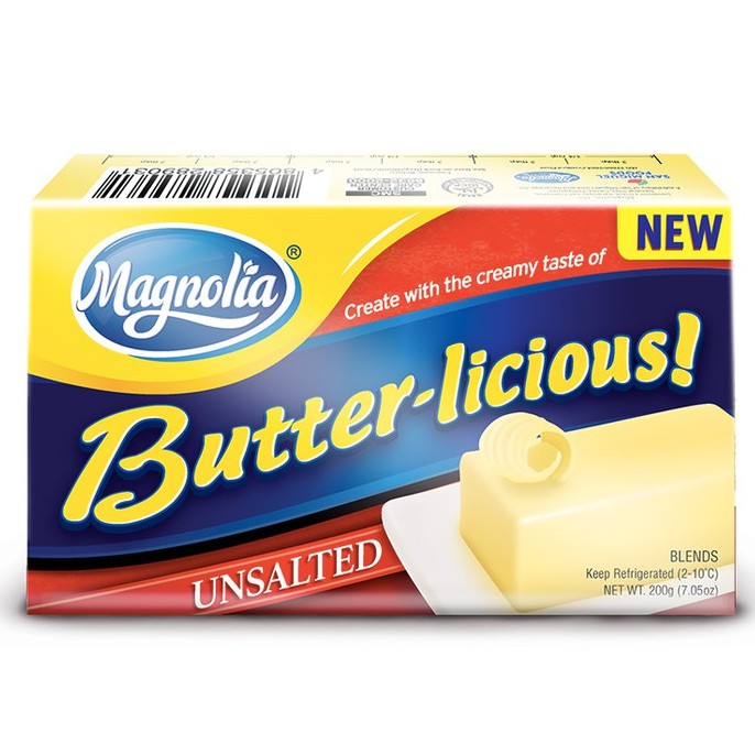MAGNOLIA BUTTERLICIOUS UNSALTED 200G – Nesabel Online – Branch