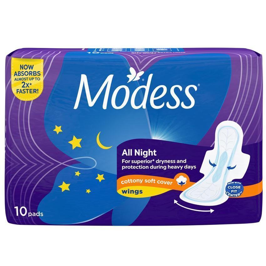 MODESS COTTONY SOFT ALL NIGHT WITH WINGS – Nesabel Online – Branch