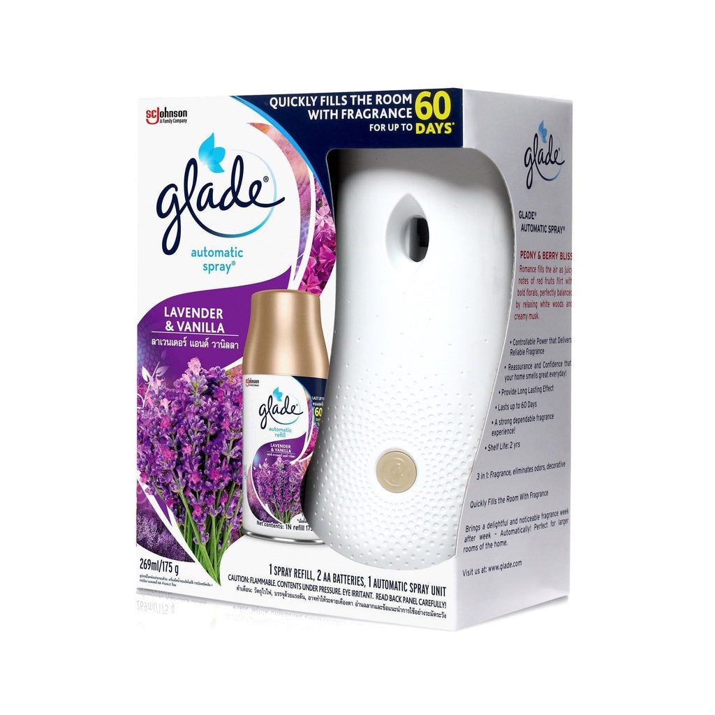 GLADE AUTOMATIC PRIMARY LAVANDER VANILLA 269ML – Nesabel Online – Branch
