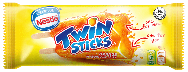 NESTLE ICE CREAM TWIN POPS ORANGE 75ML – Nesabel Online – Branch