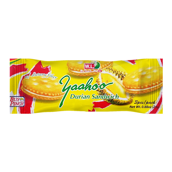 YAAHOO DURIAN SANDWICH 25G 10S – Nesabel Online – Branch